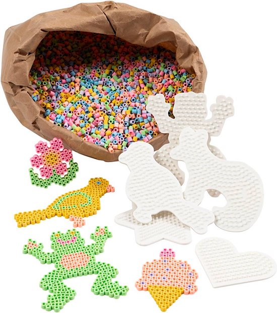 NABBI BioBeads klaslokaalset, Pasteltinten, afm 5x5 mm, 1 set | bol