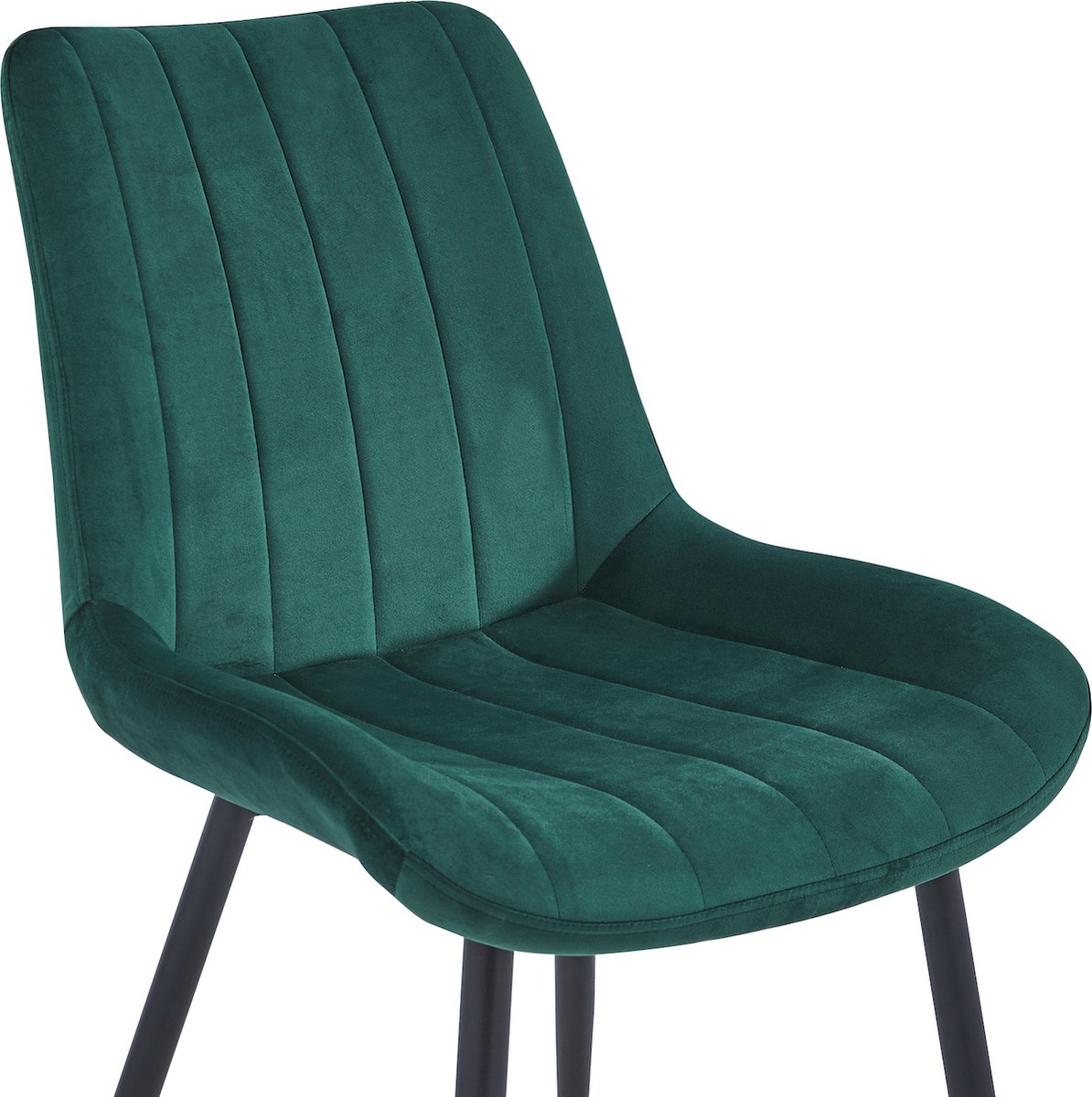 Colenis - Verta Eetkamerstoel - Set Van 6 - Groen - Fluweel - Velvet ...