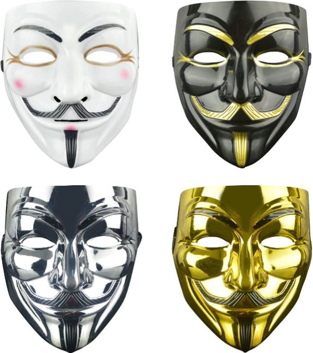 Halloween Maskers voor Volwassenen en Kinderen - Set van 4 | bol.com