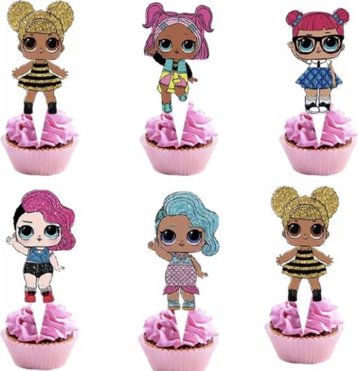 L.O.L Suprise! Taart Decoratie Set - 1 Taart topper en 24 Cupcake ...