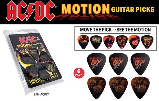 Perri's AC/DC 6-pack Medium Motion plectrum 0.71 mm | bol