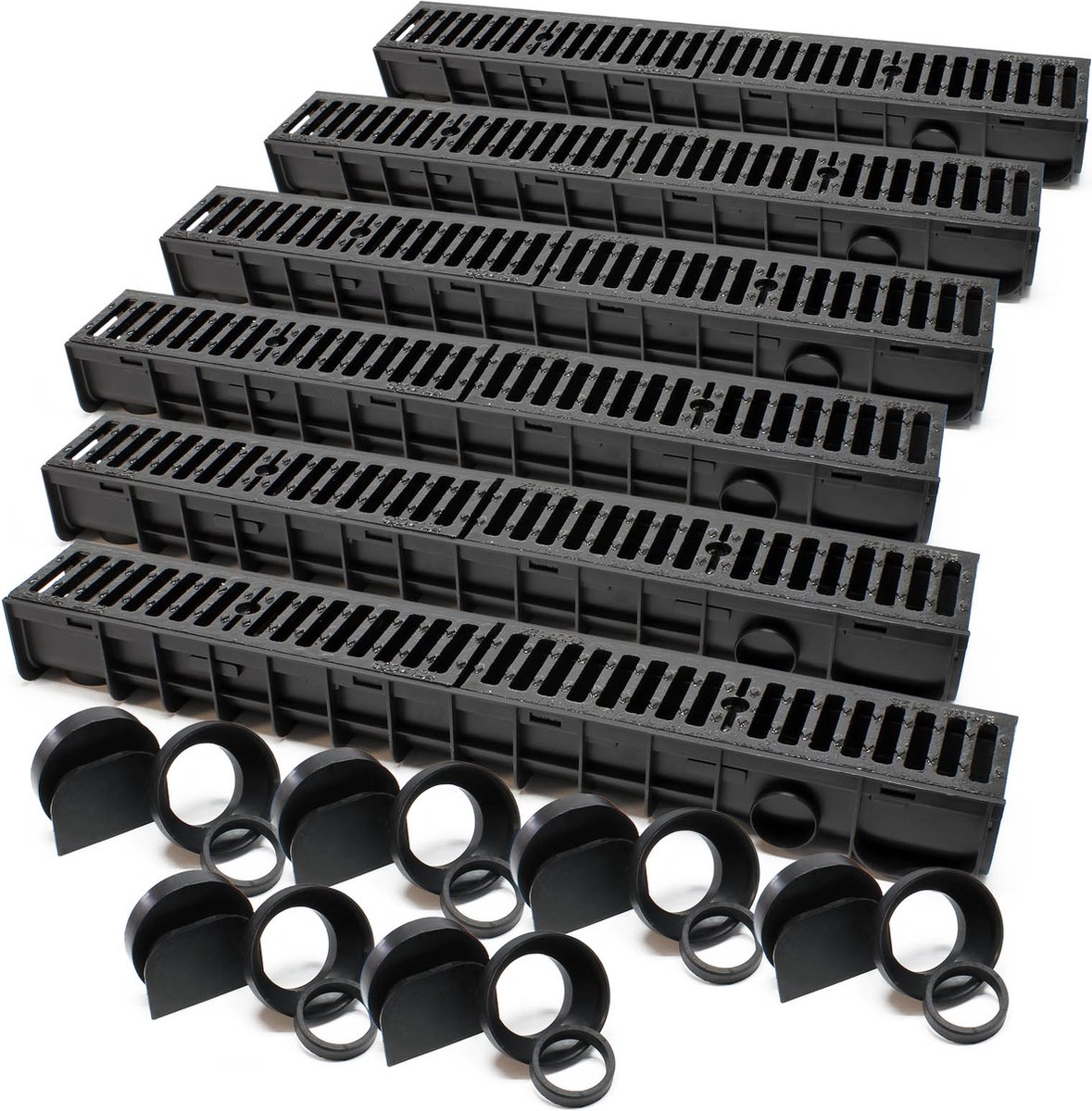 Afvoergoot 6x1m afdekrooster 12,5t gietijzer lijngoot afwatering | bol.com