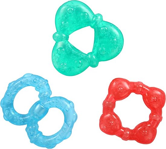 Bright Starts - Stay Cool Teethers - Bijtringen - Groen/blauw/rood - 3 ...