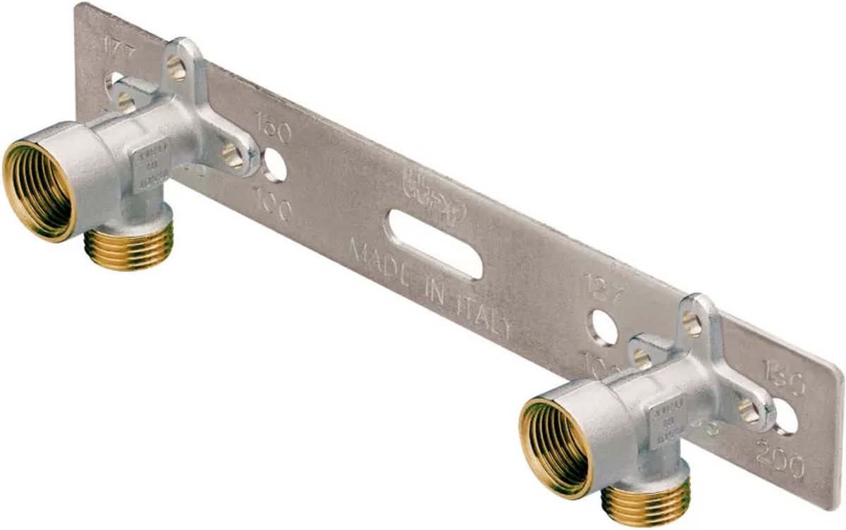 Multi-Fit dubbele muurplaat, buitendraad x binnendraad, 1/2 inch | bol.com