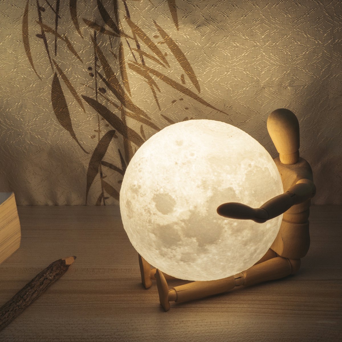 Northwall® Maanlamp - 3D Maan lamp 15 cm - Maan Lampje Babykamer ...