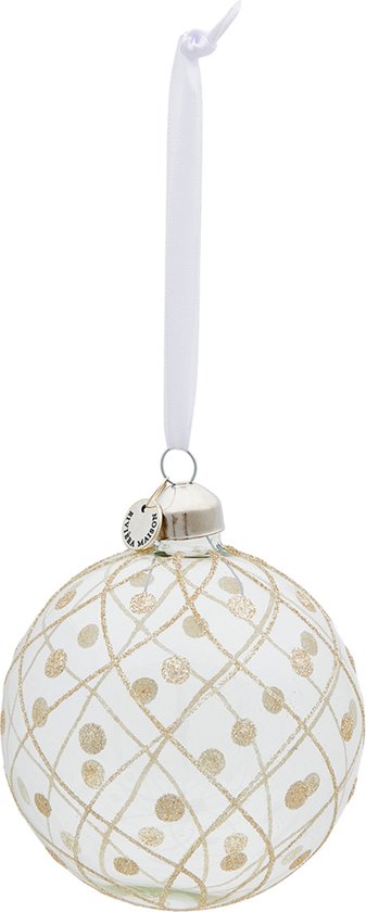 Riviera Maison Kerstbal - Lovelyen Dots Ornament - Transparant - Ø10cm ...