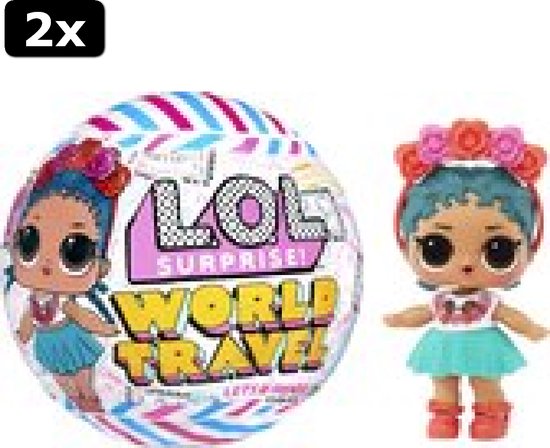 2x L.O.L. Surprise! Bal World Travel Tots - Minipop | bol.com