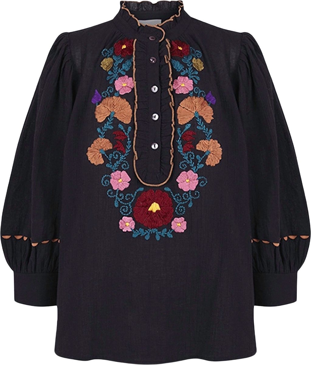 Antik Batik Dames Mathilde Blouse Zwart maat S | bol