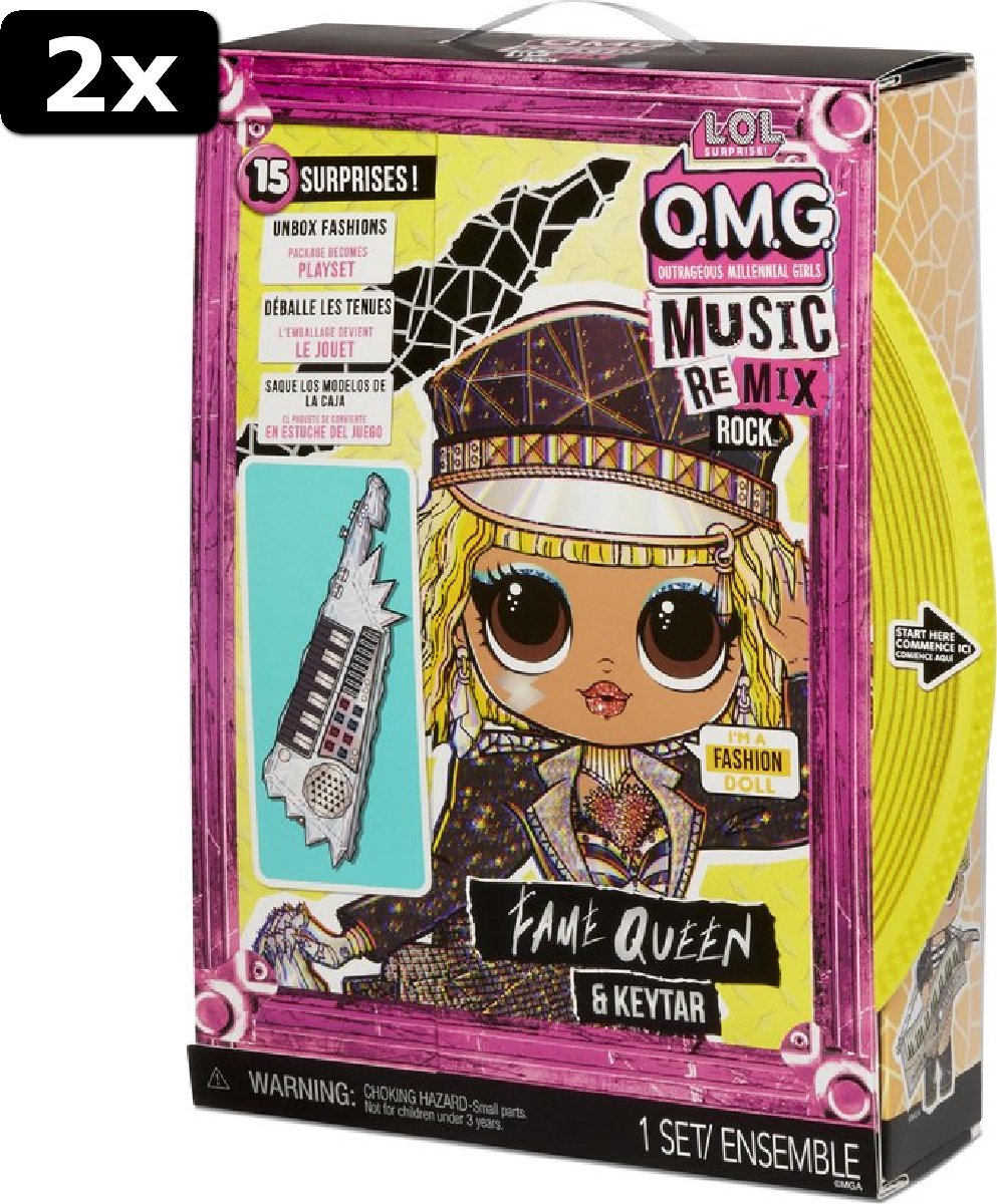 2x L.O.L. Surprise! OMG Remix Rock Fame Queen - Modepop | bol.com