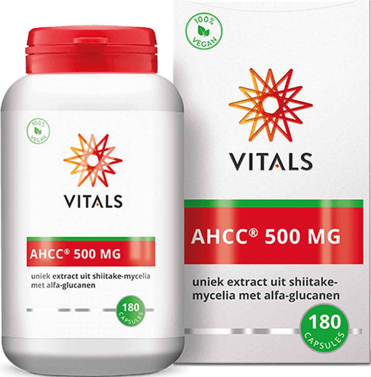 Vitals - AHCC - 500 mg - 180 Capsules - uniek extract uit shiitake ...