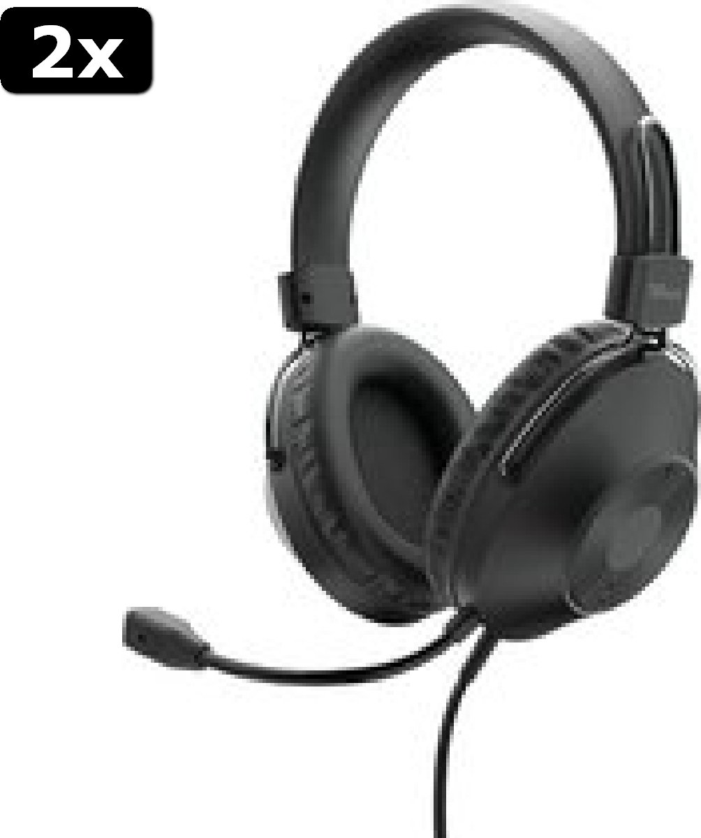 2x Trust Ozo - USB Headset - Over-ear - Zwart | bol.com