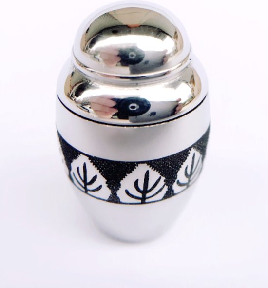Mini Urn met Boom symbolen - Kleine Asurne - Zilver | bol.com
