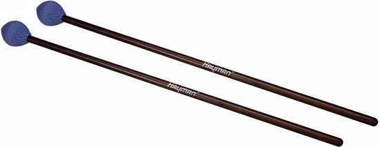 Kloppers voor marimba Hayman MM-5 heel harde bol rotan Blauw | bol