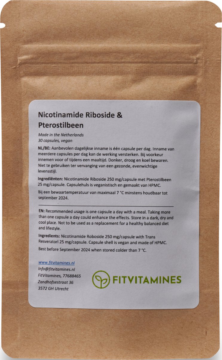 Nicotinamide Riboside (Chloride) 250 mg/capsule & Pterostilbeen 25 mg ...