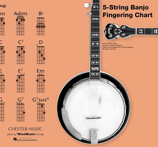 5-String Banjo Fingering Chart, David Harrison | 9781783052776 | Boeken ...