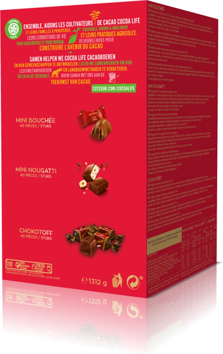Côte d'Or chocolade dispenser - mini Bouchée - mini Nougatti ...