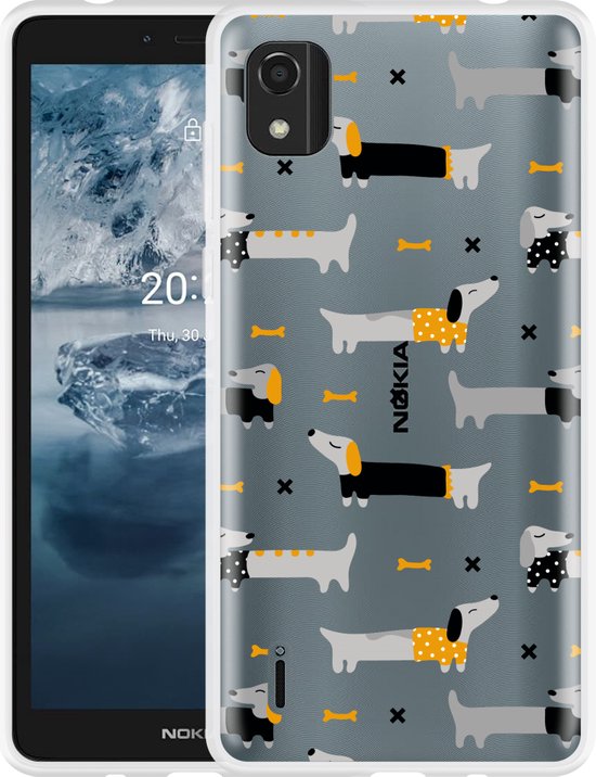 Cazy Hoesje geschikt voor Nokia C2 2nd Edition - Teckels | bol
