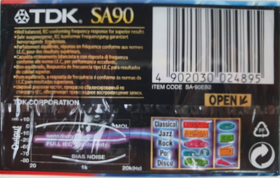 2-pack TDK SA90 Cassettebandjes | bol
