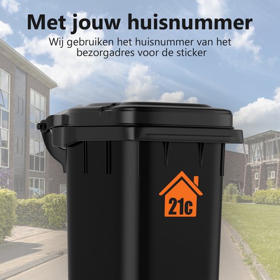 Container Sticker Huisnummer - Kliko Sticker - Huisnummer Sticker ...