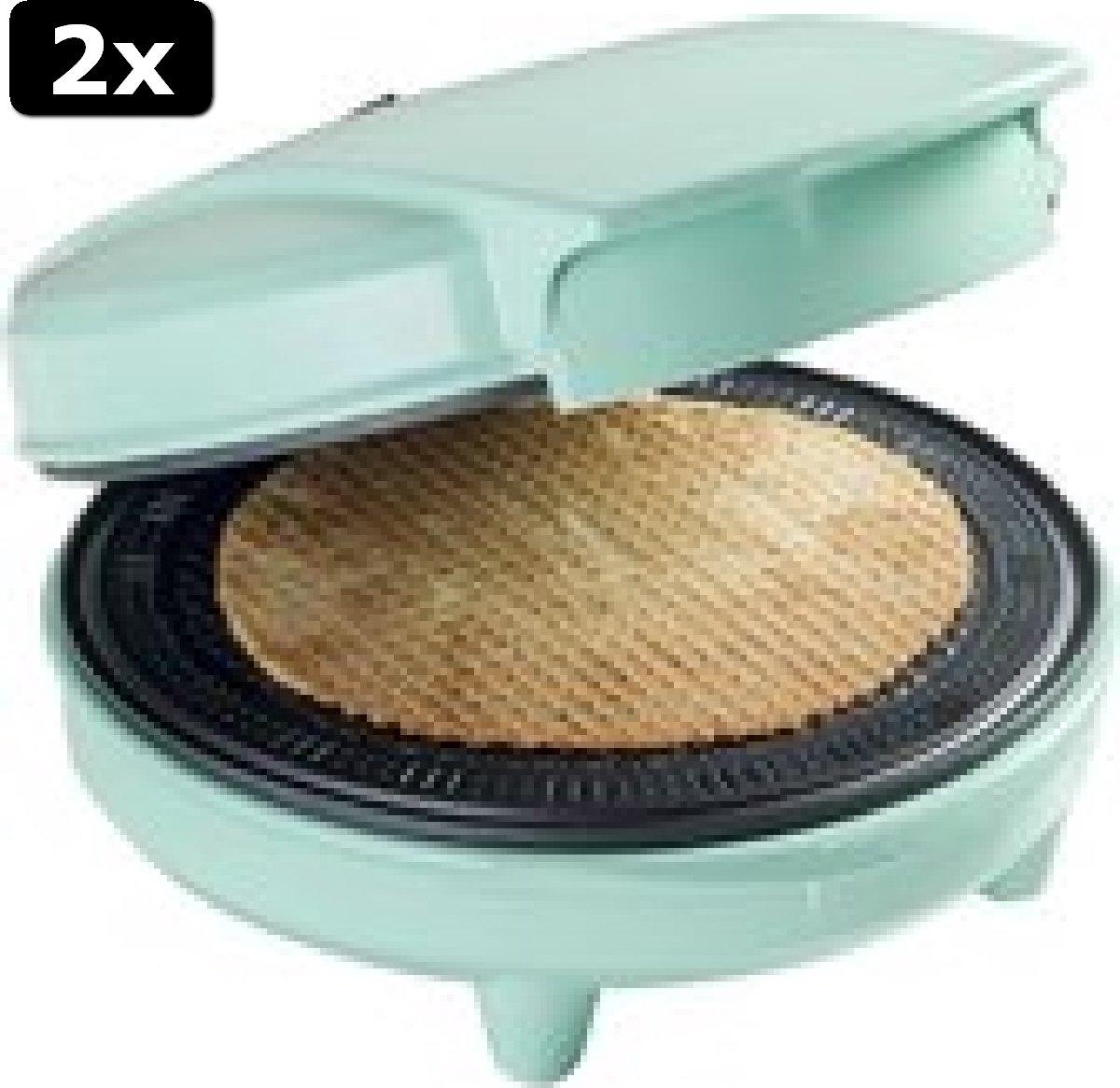 2x Bestron Stroopwafels machine avec cône, Gaufrier pour Stroopwafels ...