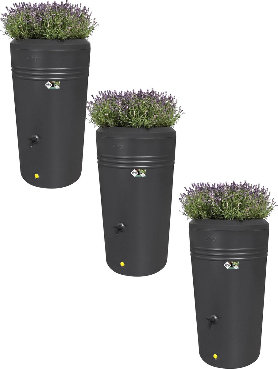 Elho Green Basics Regenton - Regenton - Living Black - Buiten - 200 ...
