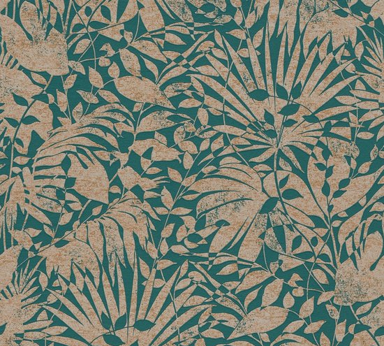 BLADEREN BEHANG | Botanisch - groen goud - A.S. Création The Bos | bol