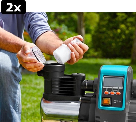 2x GARDENA Premium hydrofoorpomp 6000/6E LCD Inox - 1300W - 6000 l/u | bol