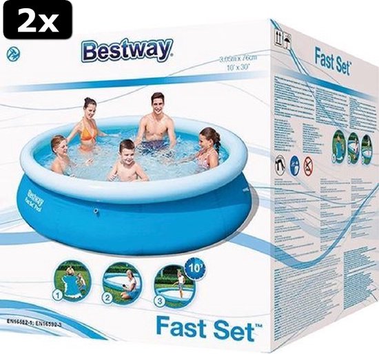 2x Bestway Fast Set zwembad 305 cm | bol.com