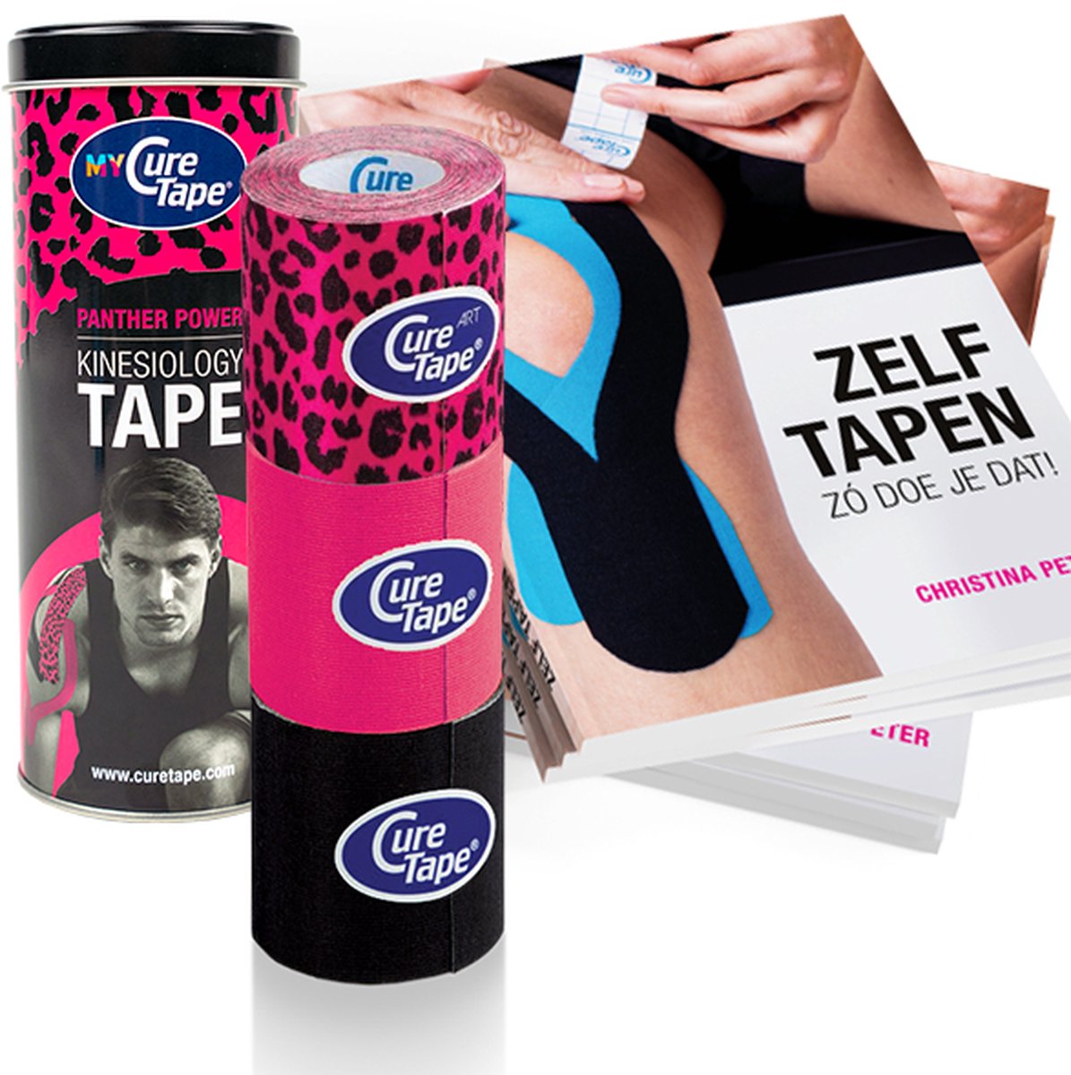Tapen instructieboek van FysioTape + 3 rollen CureTape (kinesiotape ...
