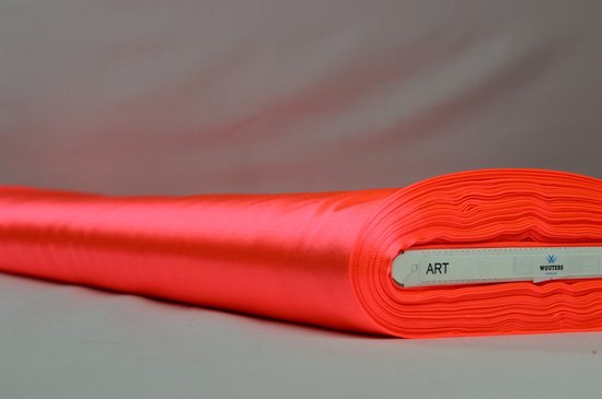 50 meter satijn stof - Neon roze - 100% polyester | bol
