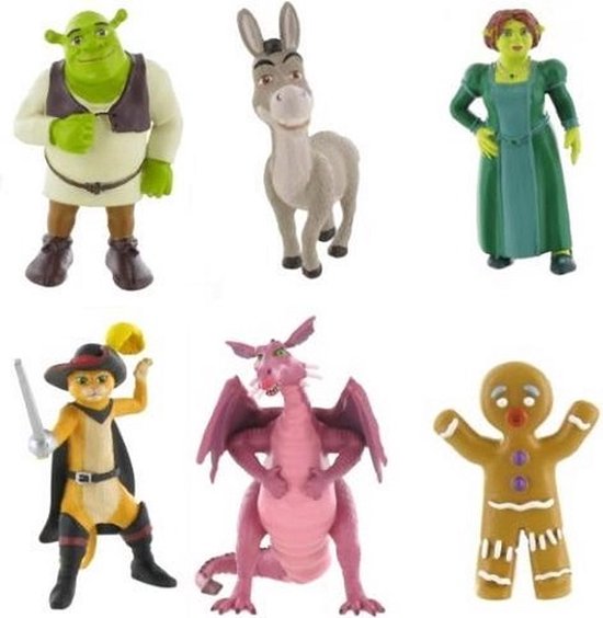 Shrek - Speelfigurenset - 6 stuks - DreamWorks - 6-10 cm - kunststof ...
