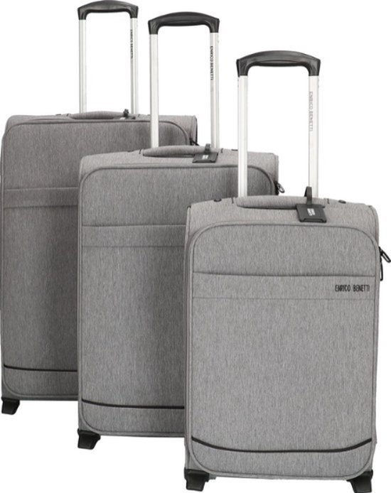 Kofferset 3 Delig - Kofferset met 4 Wielen - Grijs | bol.com