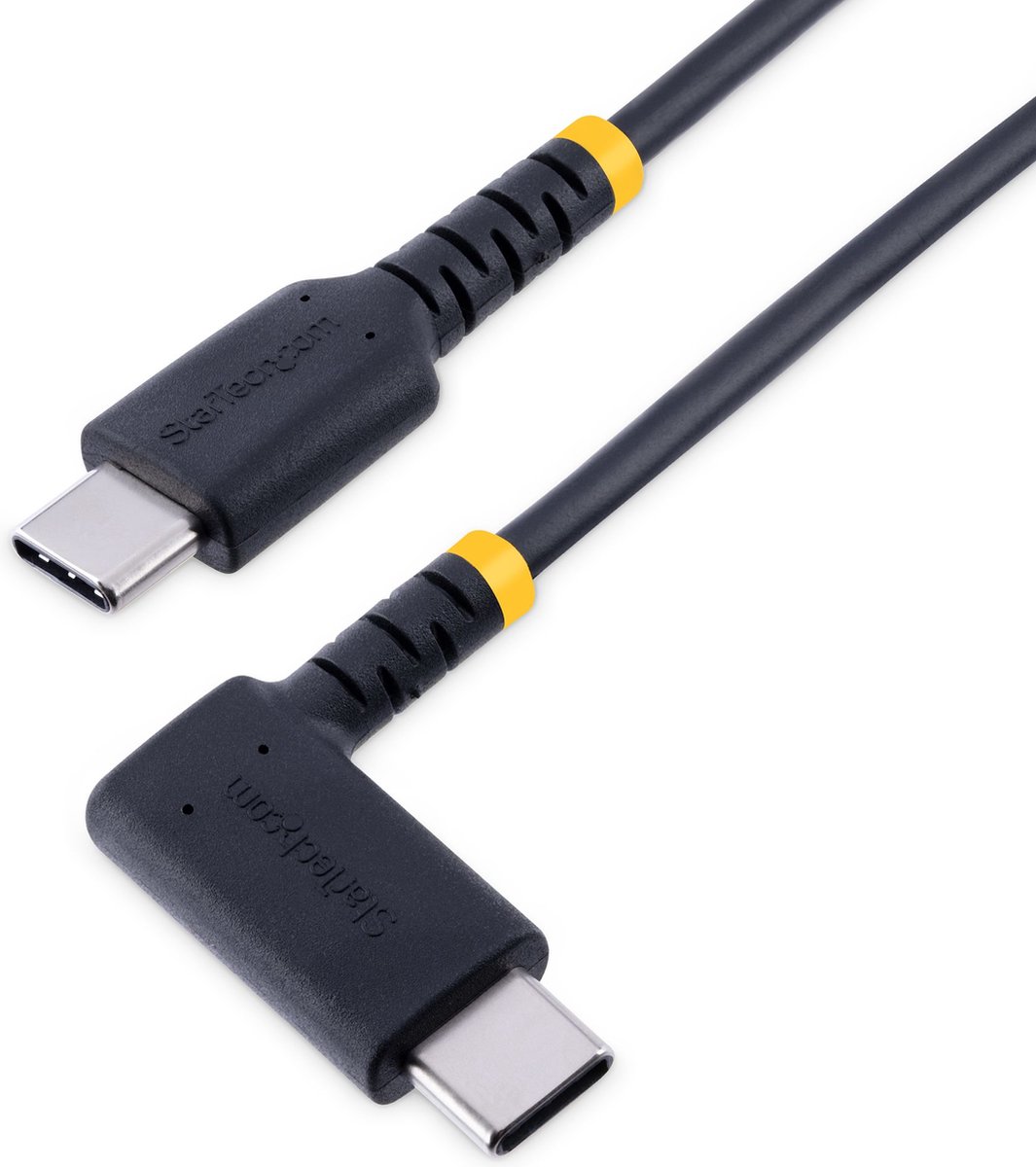 StarTech.com 2m USB-C Oplaadkabel, Haakse USB-C Kabel, 60W PD 3A ...