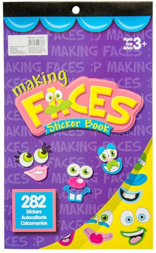 LG- 2x gezichten maken sticker boek - 2x 282 smile stickers | bol