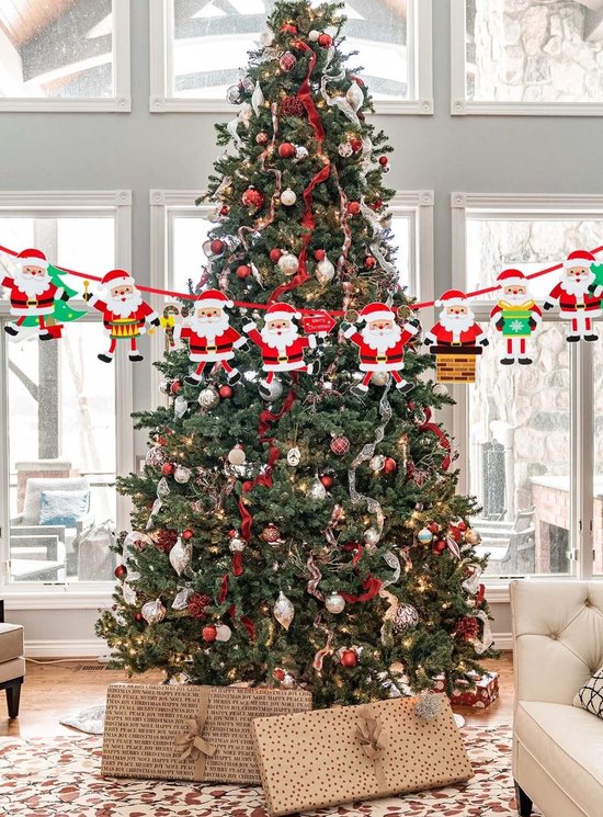 kerstslinger 3 meter kerstmannen | bol