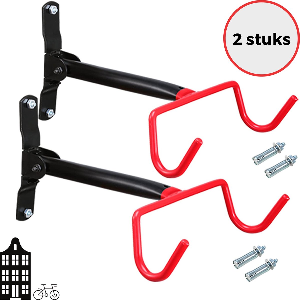 Set Fietsbeugels van BYKER Amsterdam - Fiets ophangsysteem ...