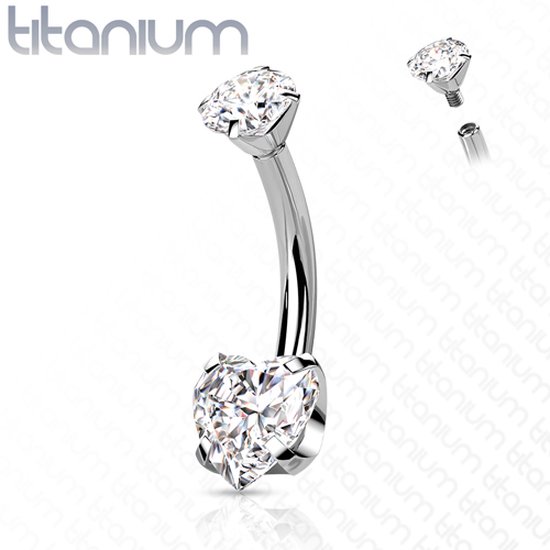 Piercing titanium hartje | bol