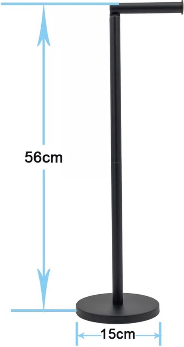 Wc rolhouder staand met houder - zonder boren - wc papier houder en ...