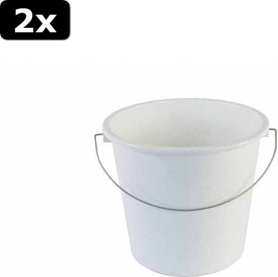 2x Emmer 5 liter wit | bol.com