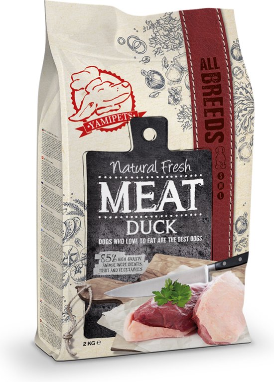 Natural Fresh Meat All Breeds Eend - Hondenvoer - 2 kg | bol.com