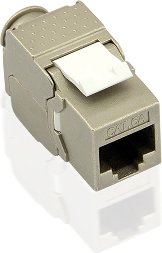 STP CAT6a Gigabit Keystone module RJ45 - LSA - compact / metaal | bol.com