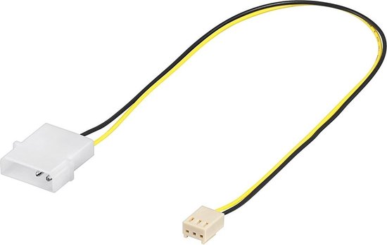 3-pins Case Fan (v) - Molex (m) voedingskabel - 0,30 meter | bol