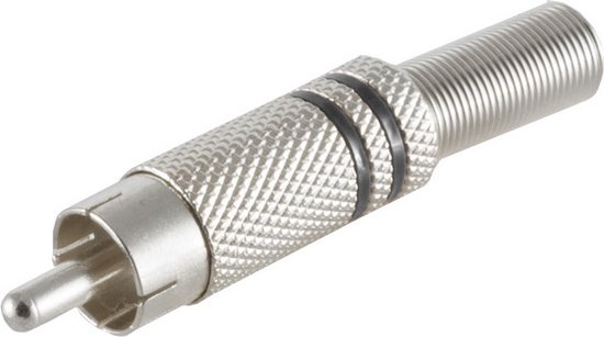 Tulp (m) audio/video connector - tot 6mm - metaal / zwart | bol