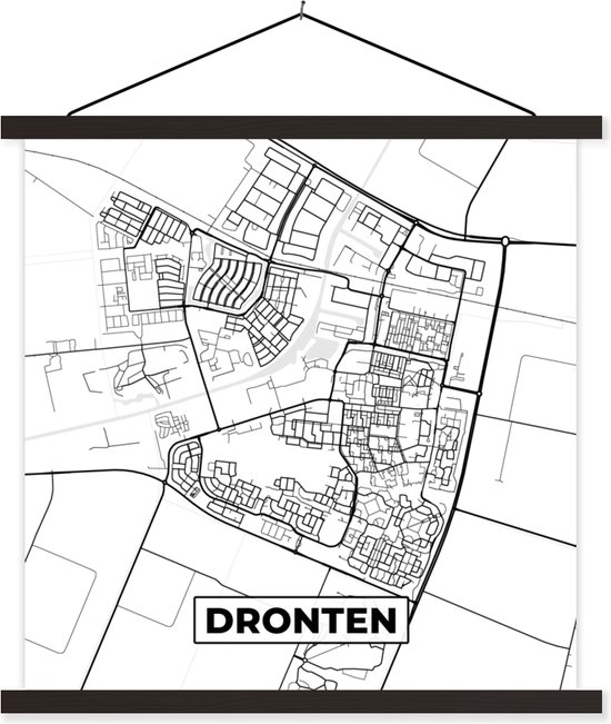 Posterhanger incl. Poster 60x60 cm - Schoolplaat - Kaart - Dronten ...