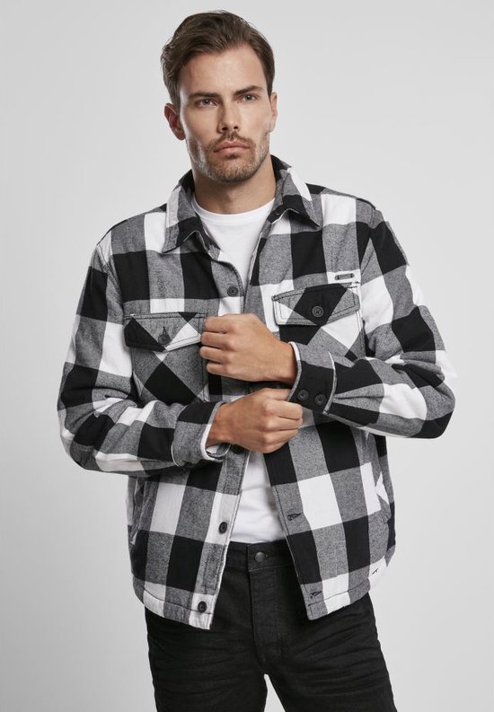Brandit - Lumber Jacket - 4XL - Wit/Zwart | bol