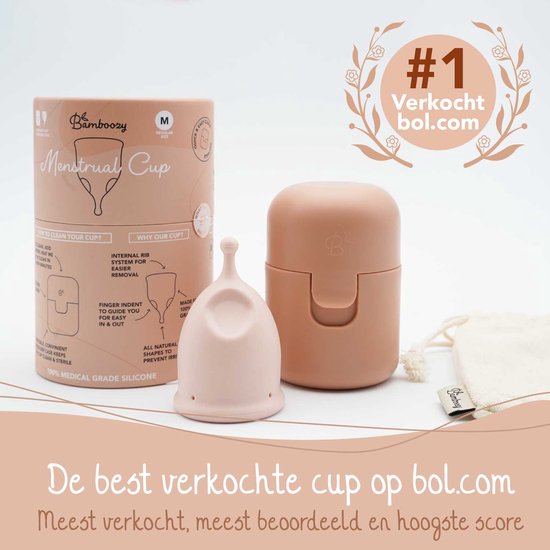 Bamboozy Luxe Menstruatiecup Maat M Herbruikbare Menstruatie Cup met ...
