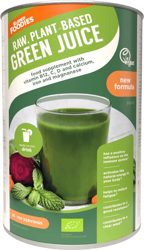 Superfoodies Organic Green Juice 500gr | bol
