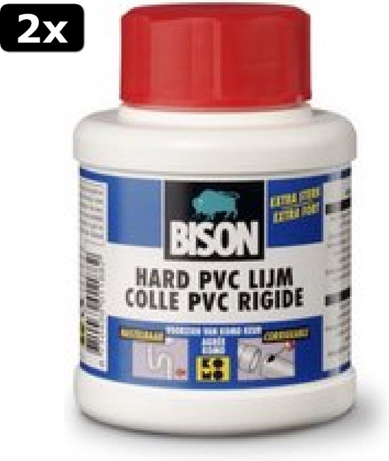 2x Bison Hard PVC Lijm Pot - 250 ml | bol.com