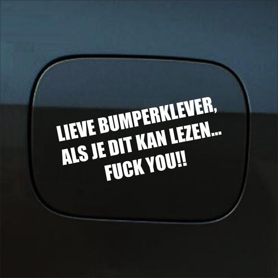 Bumpersticker - Lieve Bumperklever - 6 X 14,8 - Wit | bol.com