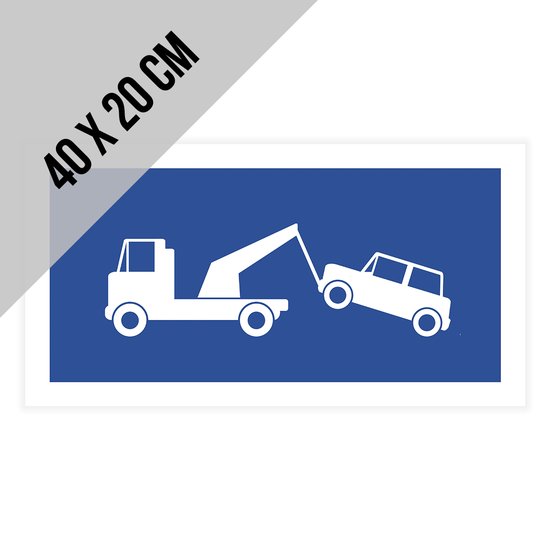 Pictogram/ bord | Wegsleepregeling | 40 x 20 cm | Parkeren ...